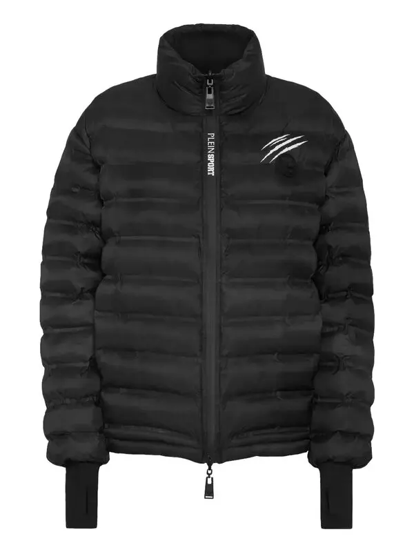 PLEIN SPORT Long-sleeved Puffer Jacket - Black