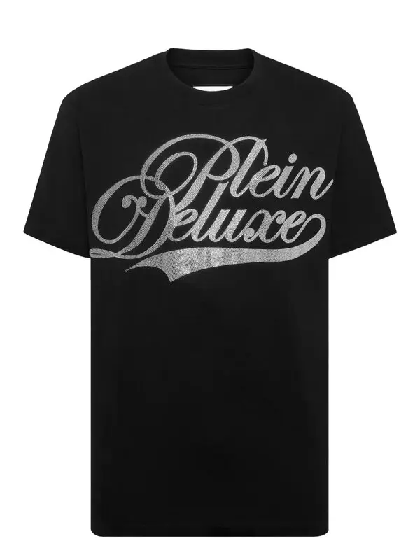 Philipp Plein Script-logo Cotton T-shirt - Black