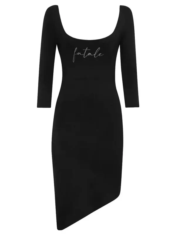 Philipp Plein Three-quarter Sleeve Dress - Black