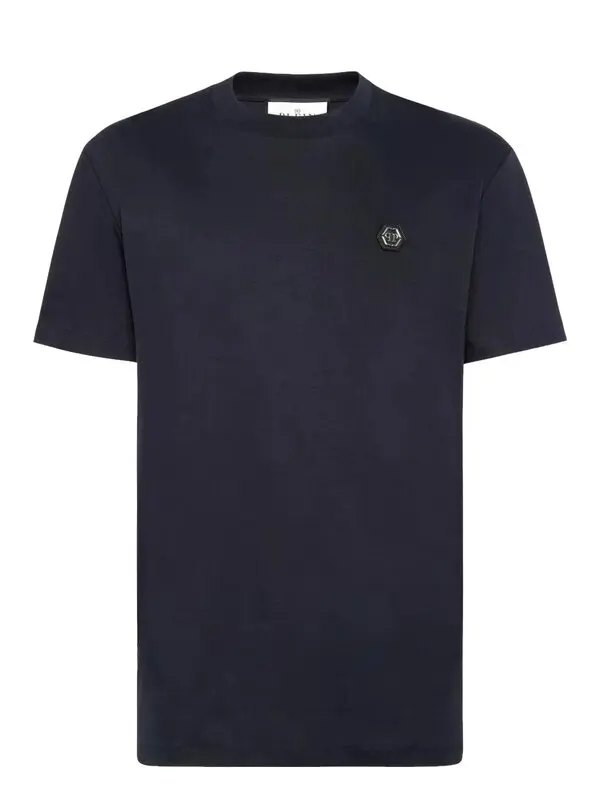 Philipp Plein Logo-patch Cotton T-shirt - Blue