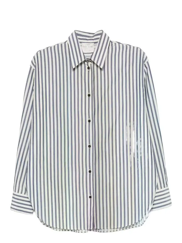 FORTE_FORTE Striped Long-sleeve Shirt - Blue