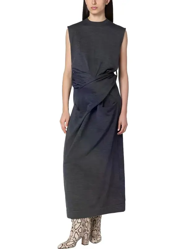 JIL SANDER Wrap-effect Dress - Grey
