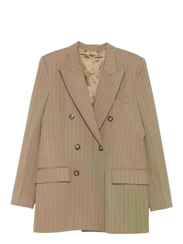 Victoria Beckham Pinstripe Double-breasted Blazer - Neutrals