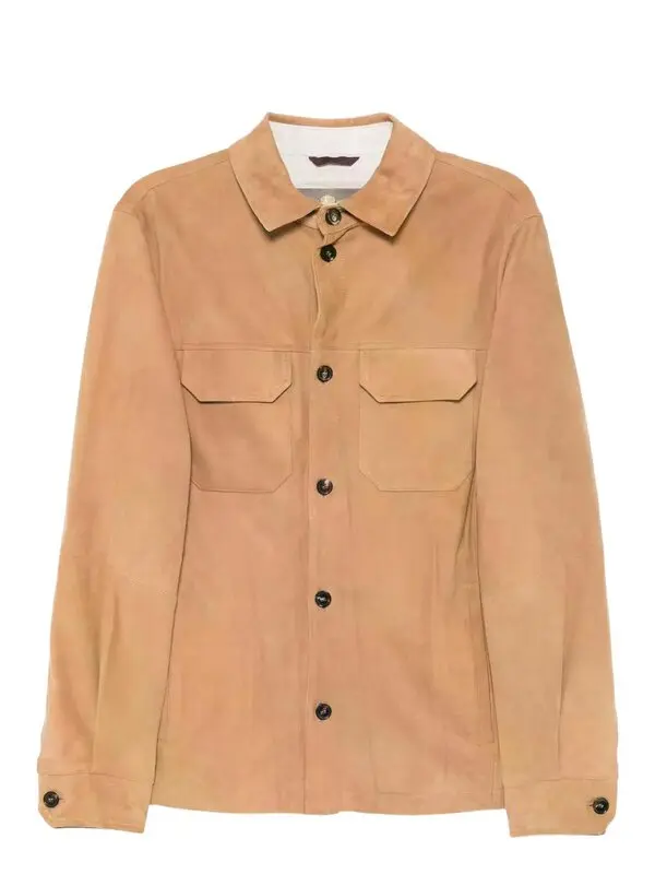 N.peal Bridgehampton Suede Jacket - Brown