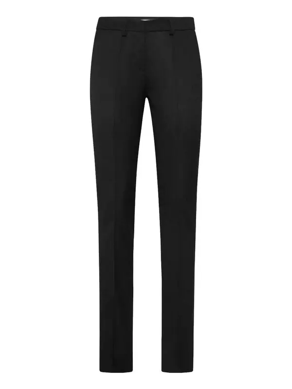 Philipp Plein Skinny Trousers With Logo Plaque - Black