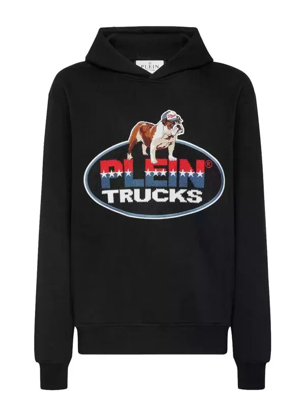 Philipp Plein Bulldog Logo Hoodie - Black