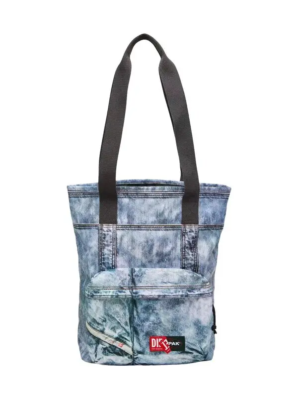 DIESEL® X Eastpak Denim Trompe-l'oeil Tote - Blue