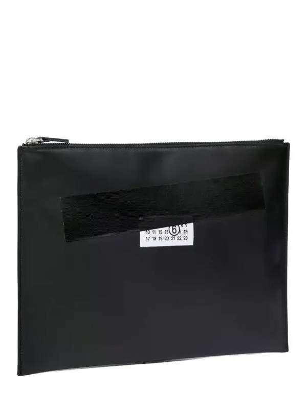 MAISON MARGIELA Logo Patch Clutch - Black