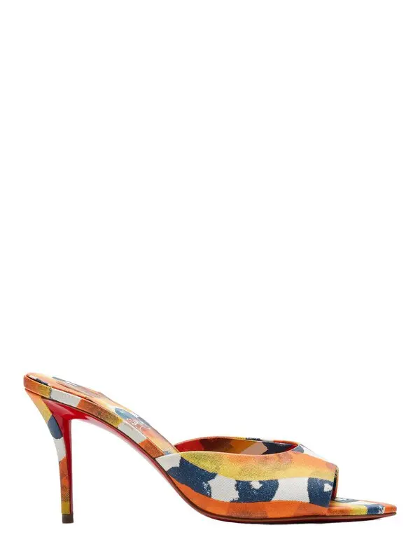 CHRISTIAN LOUBOUTIN Miss Z 80mm Printed Toile Mules - Multi