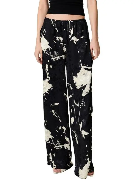 NOCTURNE Draped Trousers - Black