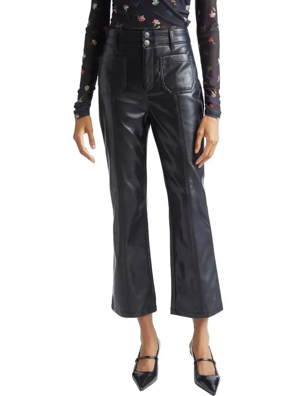 Cinq À Sept Dorothea Faux Leather Pants - Black