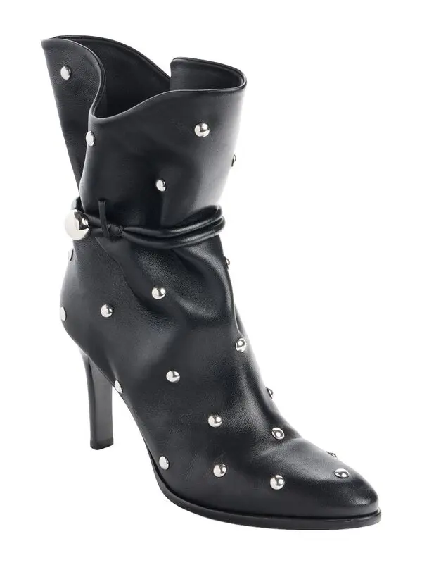 Isabel Marant Lolya Studded Bootie - Black/silver
