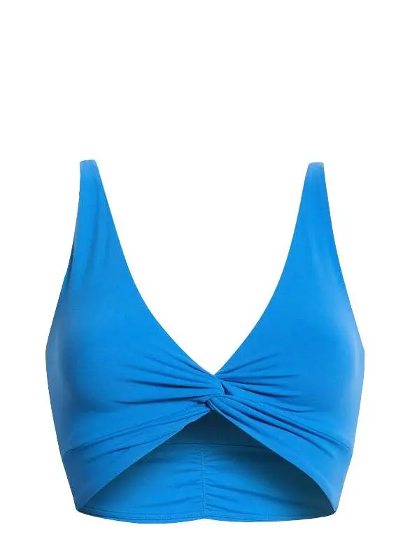 Free People Never Better Twist Front Sports Bra - Light Cobalt