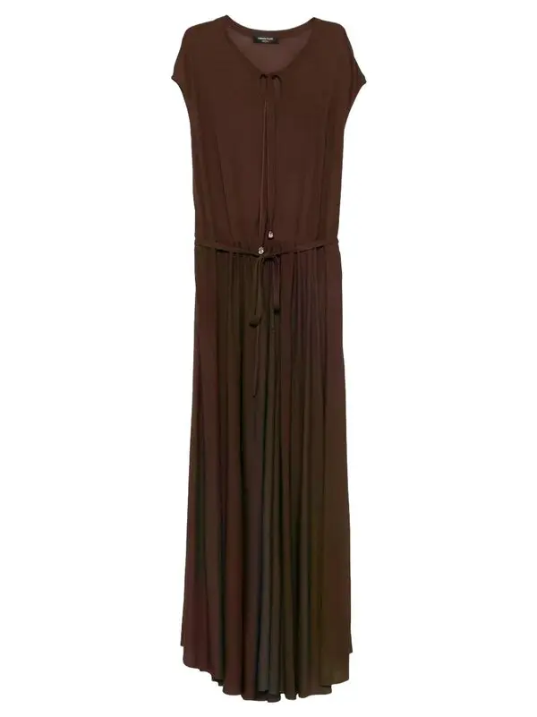 Fabiana Filippi Drawstring Maxi Dress - Brown