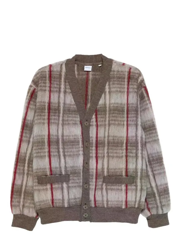Aspesi Checked Wool Cardigan - Neutrals