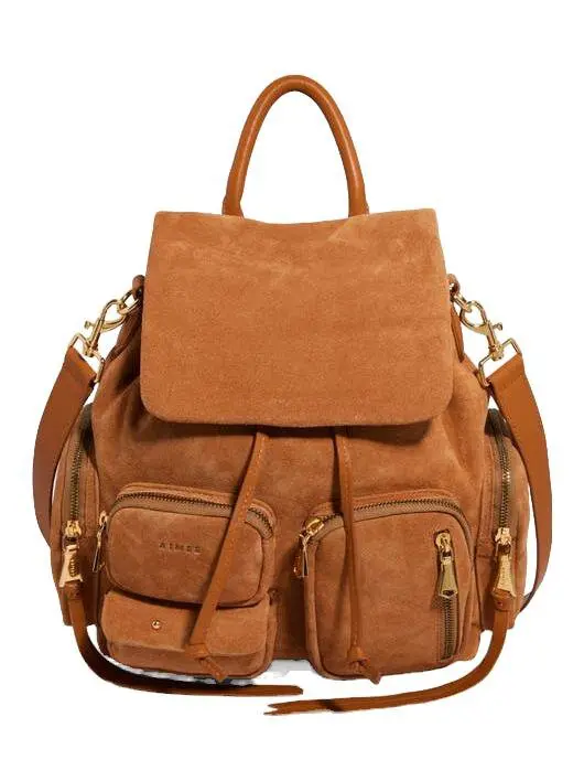 AIMEE Leather Backpack - Rustic Caramel Suede