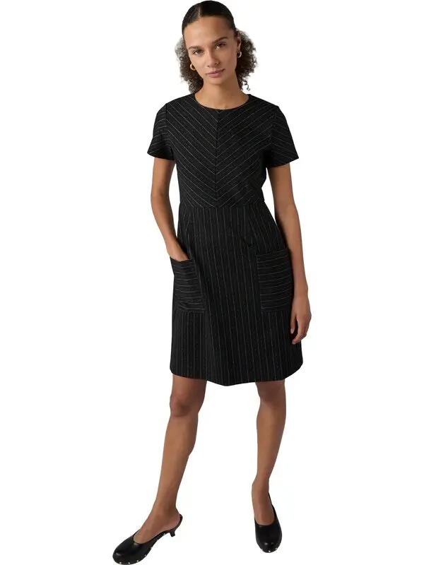 Diane Von Furstenberg Wilma Mini Dress - Black Dot Line