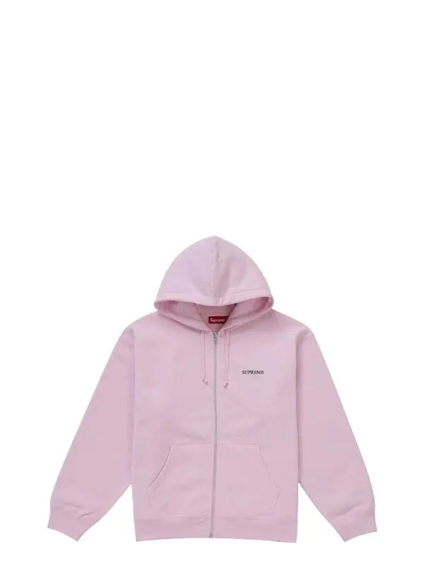Supreme Idgaf Zip Up Hooded Sweatshirt - Pink
