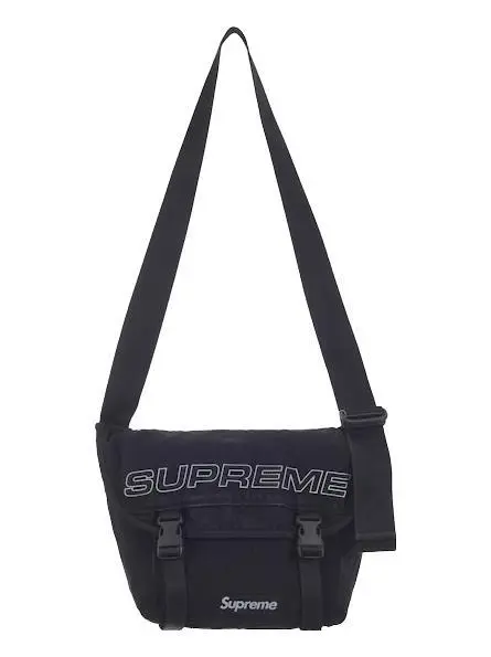 Supreme Denim Messenger Bag - Black
