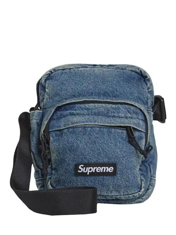 Supreme Denim Shoulder Bag - Washed Indigo
