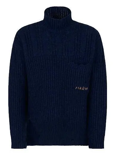 Marni Mending Turtleneck Sweater - Cornflower