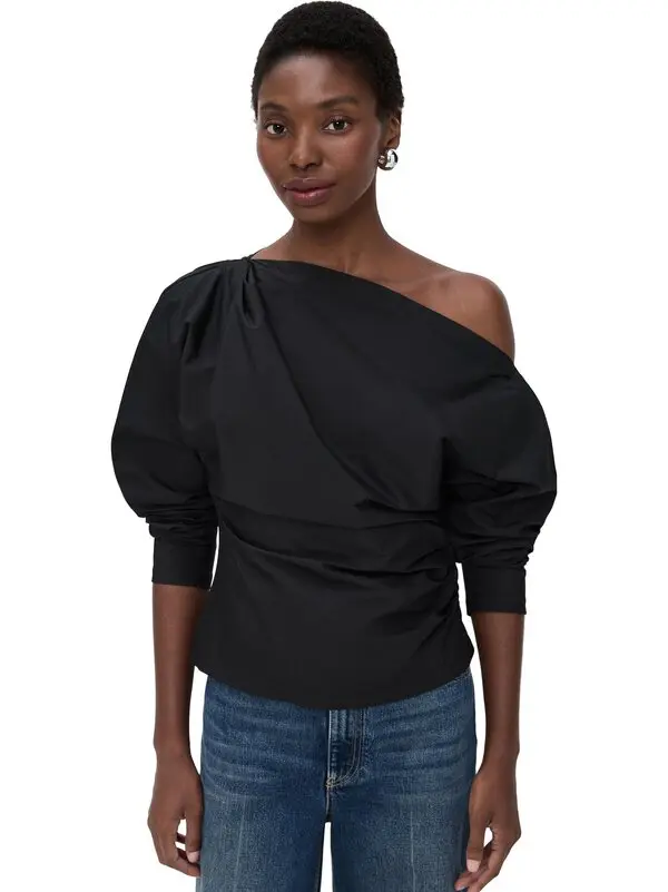 A.L.C. Sona One-shoulder Top - Black