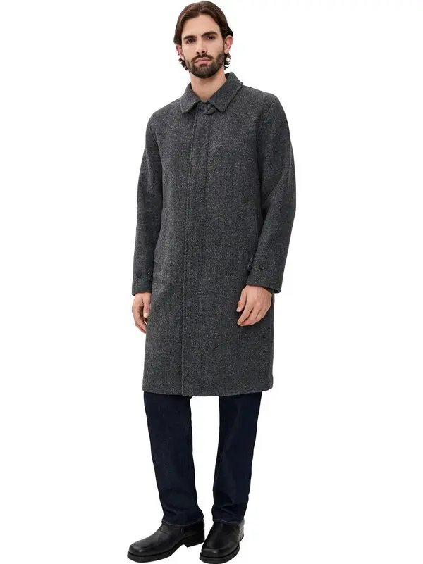 Vince Balmacaan Coat - H Charcoal
