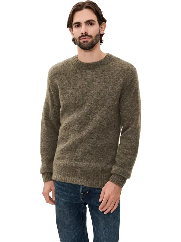 A.p.c. Lucas Pullover Sweater - Pkb Khaki Chine