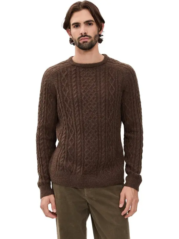 RHYTHM Mohair Fisherman's Knit - Chocolate