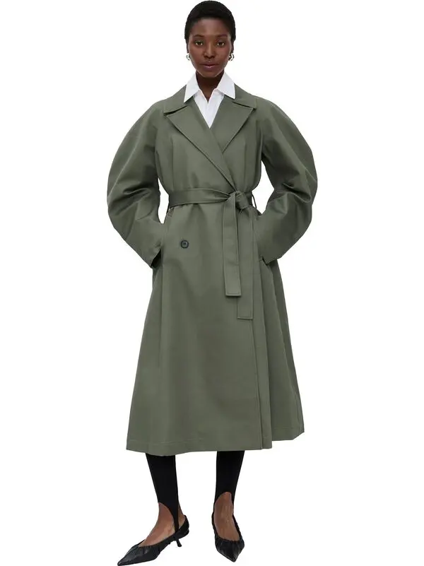 MEIMEIJ Oversized Trench Coat With Round Sleeves - Mility