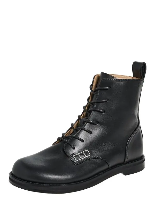 JW Anderson Lace-up Leather Boots - Black
