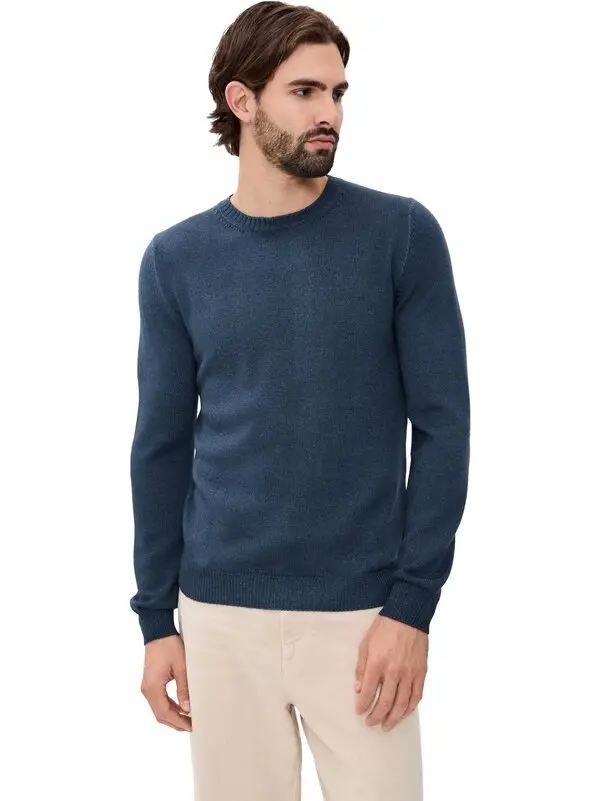 Fedeli Merino Crewneck Sweater - Teal