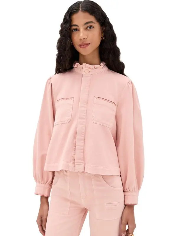 SEVENTY + MOCHI Ziggy Cropped Jacket - Peony Pink
