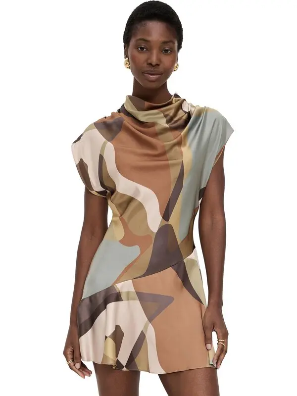 Misa Sandy Mini Dress - Desert Abstract