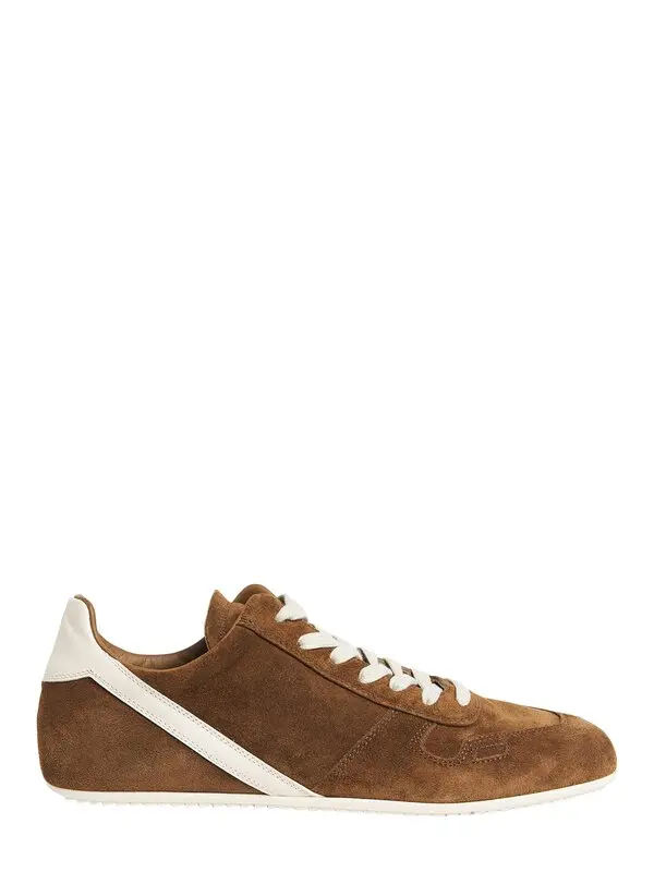 Rick Owens Suede Minimal Low-top Sneakers - Brown