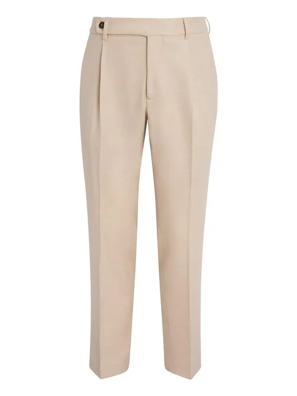 Colombo Cashmere Straight Trousers - White
