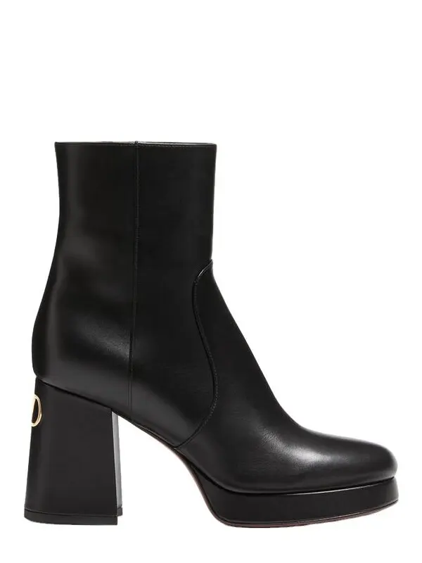 Valentino Garavani Fawcette Platform Ankle Boots - Black