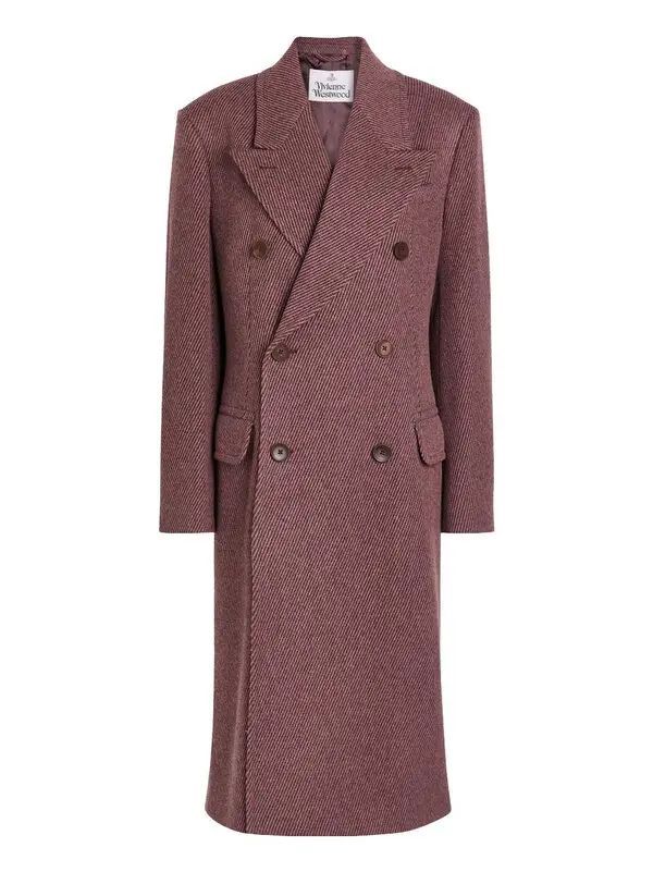 VIVIENNE WESTWOOD Winston Double-breasted Wool Coat - Plum