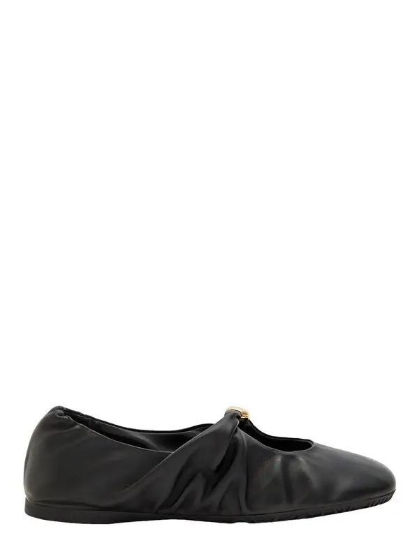 Loewe Pebble Leather Ballet Flats - Black