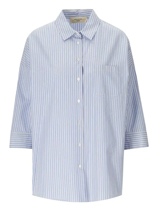 Max Mara Giralda Striped Cotton Poplin Shirt - Multicolor