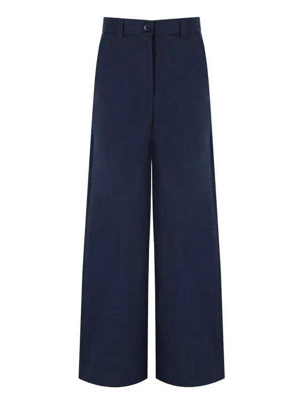 Max Mara Alfeo Wide Leg Trousers - Blue