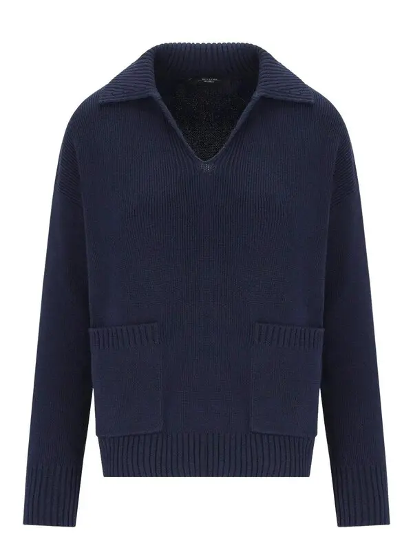 Max Mara Saloon Polo Sweater - Blue