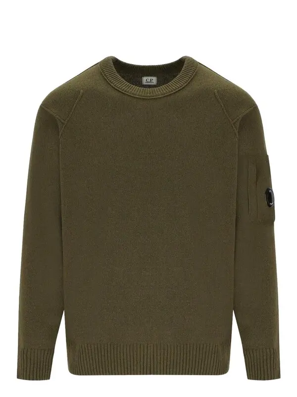 C.P. COMPANY Grs Ivy Crewneck Jumper - Green