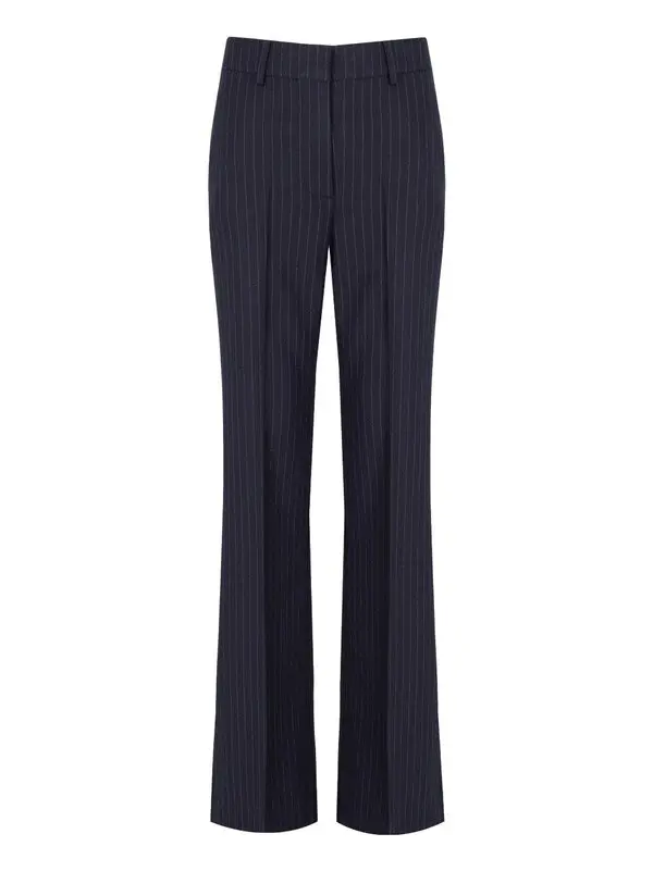 Essentiel Antwerp Flared Pinstriped Pants - Blue