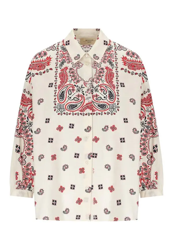 Max Mara Adda Bandana Print Shirt - Ivory