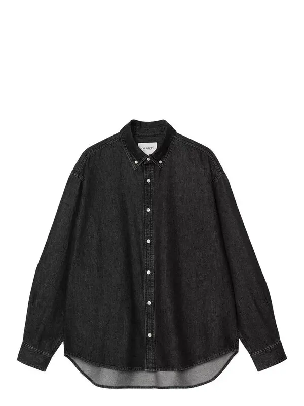 Carhartt Work In Progress Button-down Denim Shirt - Black