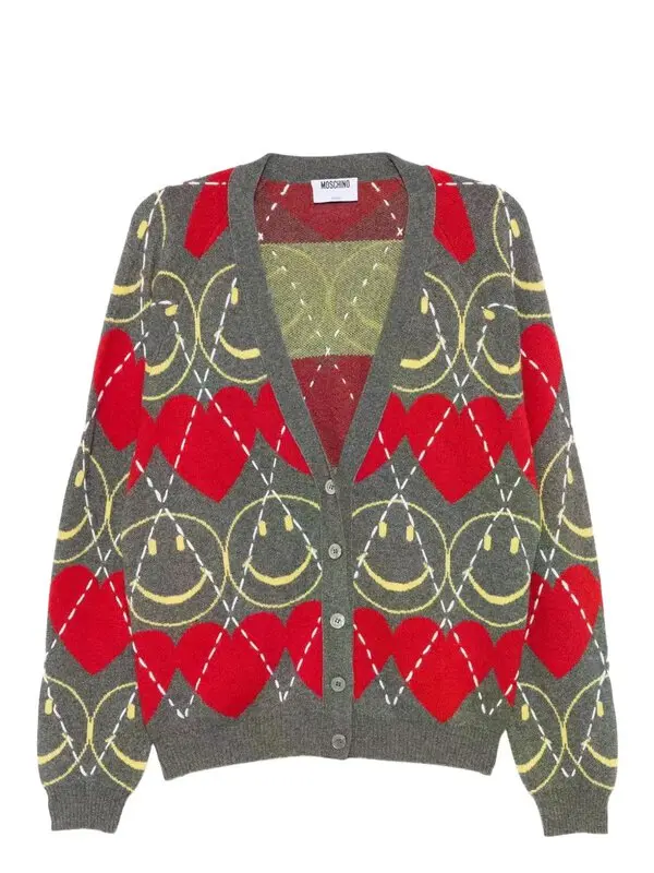 Moschino Smiley® Cardigan - Grey