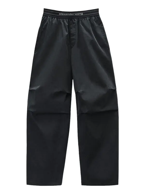 Alexander Wang Mid-rise Pleated Knee Pant - Black