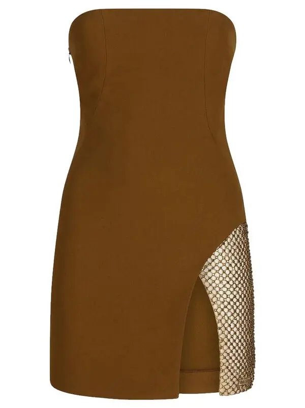 Attico Strapless Mini Dress - Green