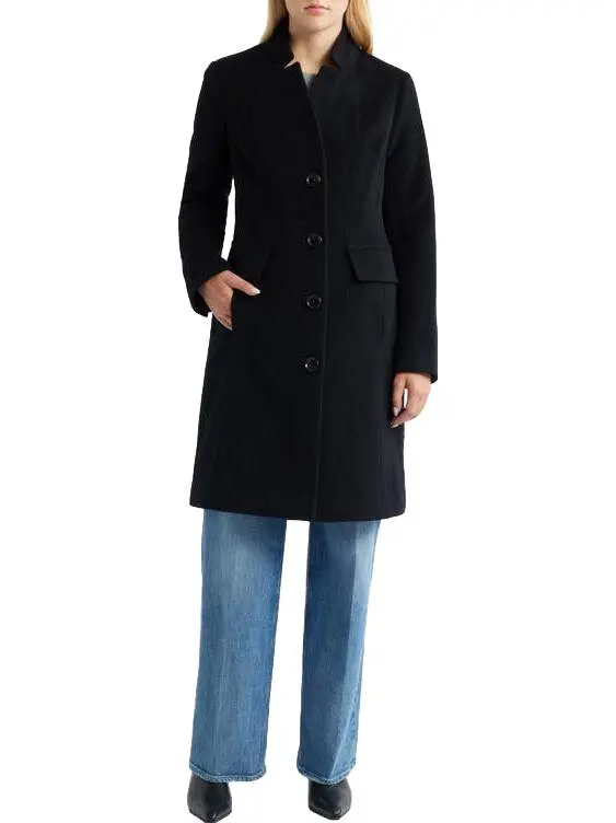 London Fog Wool Blend Coat - Black